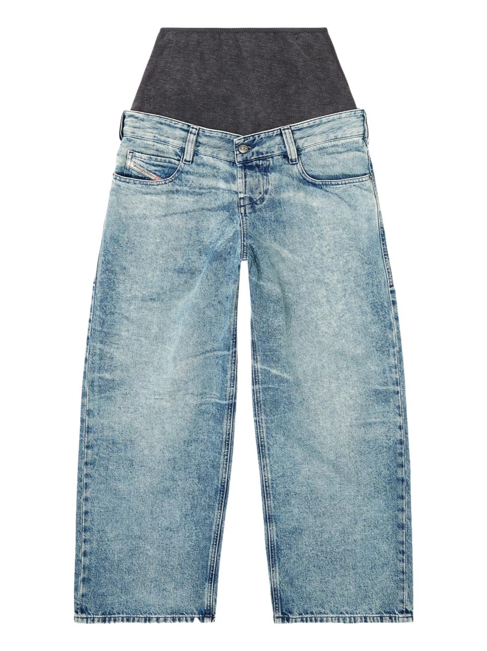 DIESEL® Diesel D-Eni Relaxed Wide Leg Jeans
